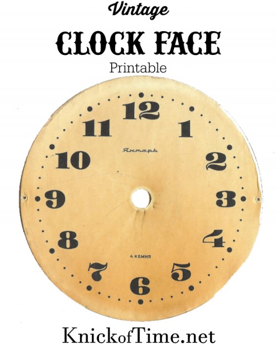 Antique Graphics Wednesday - Clock Faces - Knick of Time