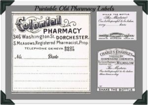 Antique Graphics Wednesday - Vintage Pharmacy Labels - Knick of Time