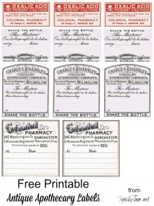 Antique Graphics Wednesday - Vintage Pharmacy Labels - Knick of Time