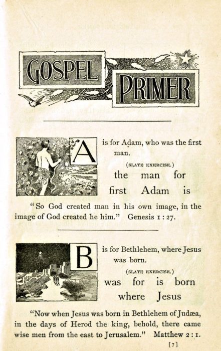 Antique Graphics Wednesday - 1895 School Primer Pages - Knick of Time