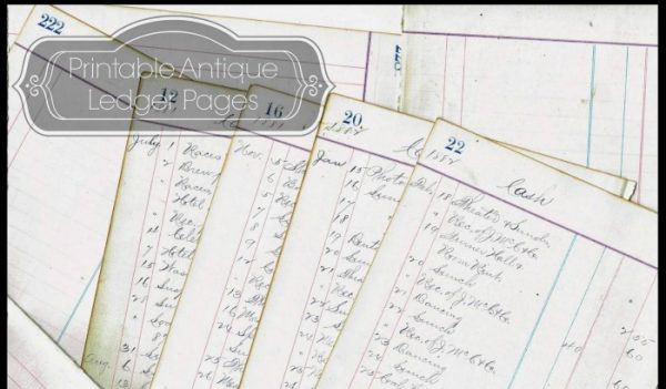 Antique Ledger Pages - A Glimpse into an 1800's Life - Knick of Time