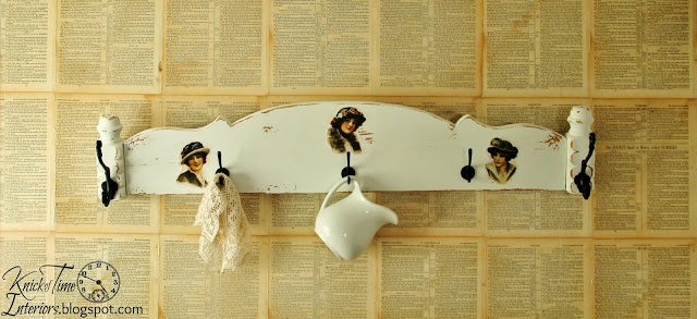 Repurposed Headboard Coat Rack & 4 Instant Art Prints - Nothing Goes to ...