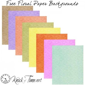 Free Floral Paper Backgrounds - Knick of Time