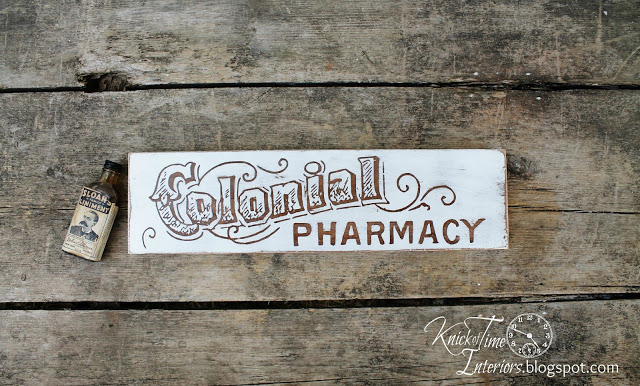 Using the Positive Space of a Stencil - Colonial Pharmacy Sign - Knick ...
