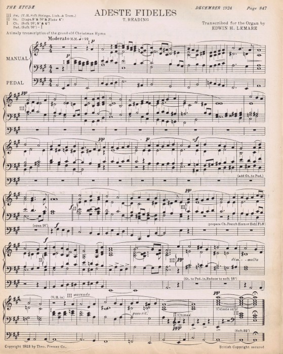 Adeste Fideles - O Come, All Ye Faithful - Knick of Time