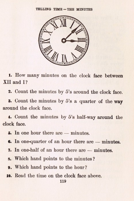 Antique Clock Face Graphics from School Book - Knick of Time