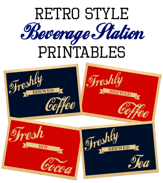 Beverage Station Printables via KnickofTime.net