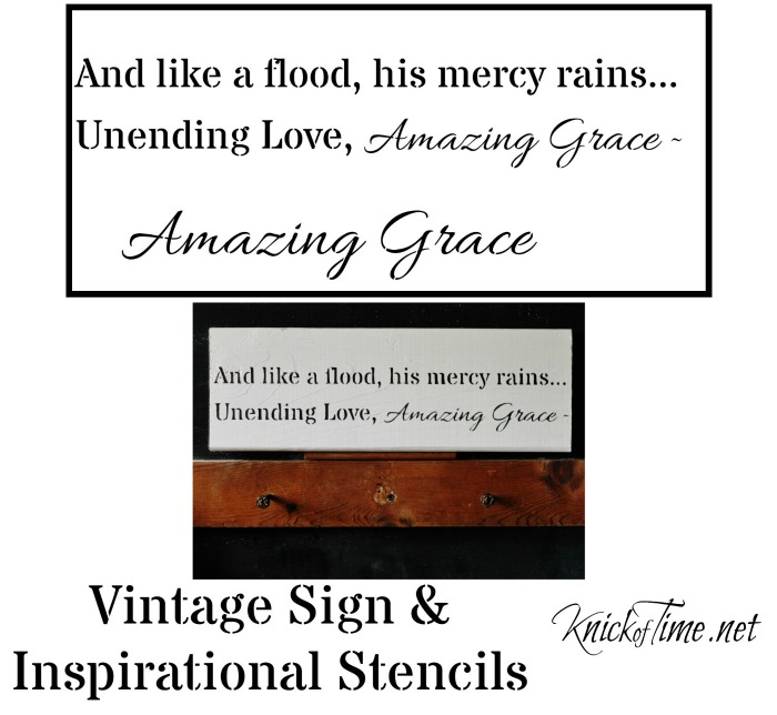 Amazing Grace Sign Stencil and Sign Giveaway! | Knick of Time