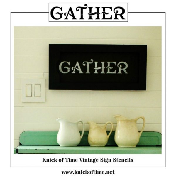 DIY Repurposed Cabinet Door Gather Sign - Knick of Time