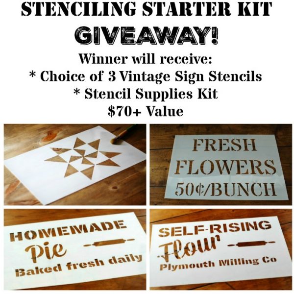 Vintage Sign Stencils & Craft Supplies Giveaway Blog Hop - Knick of Time