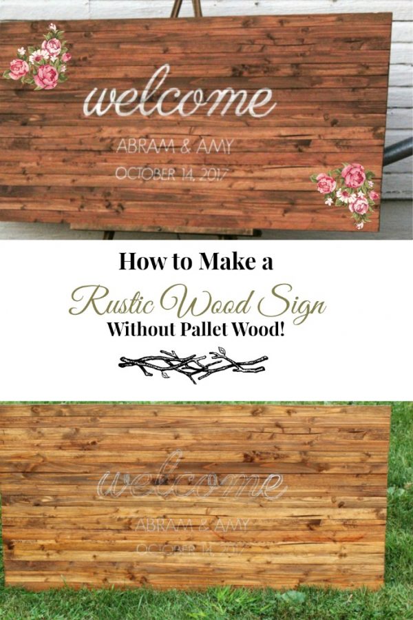 How to Make a Rustic Wooden Sign, No Pallet Wood Needed! - Knick of Time