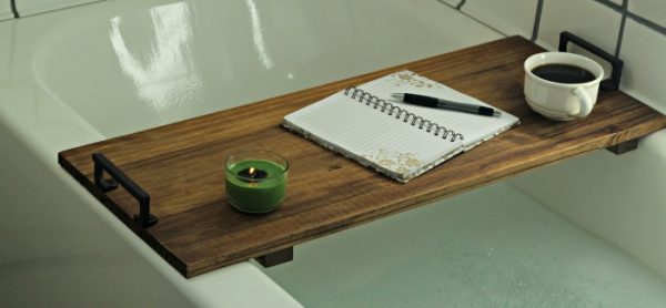 DIY Bathtub Tray Table: Bathroom Remodel Project - Knick of Time
