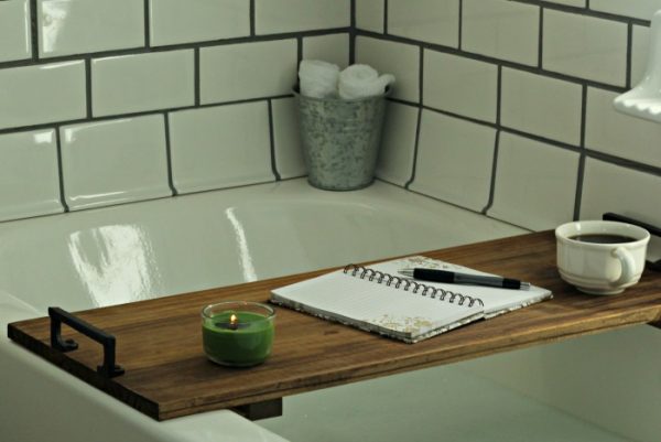 DIY Bathtub Tray Table: Bathroom Remodel Project - Knick of Time