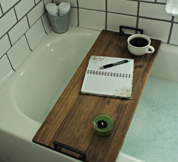 DIY Bathtub Tray Table: Bathroom Remodel Project - Knick of Time