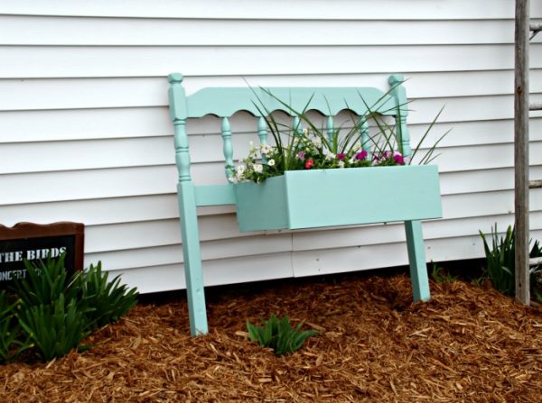 Repurposed Headboard Farmhouse Flower Planter - Knick of Time