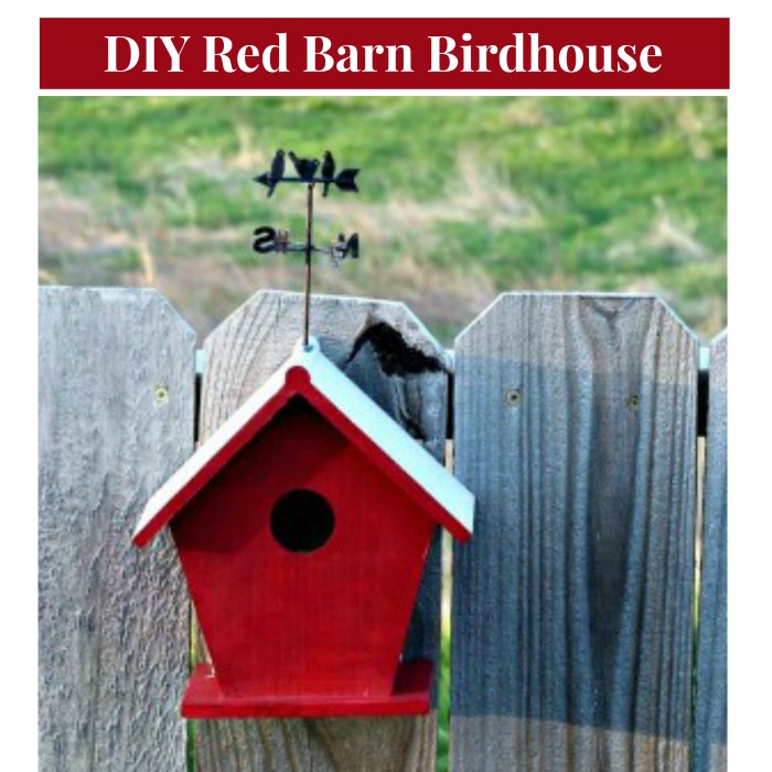 DIY Farmhouse Style Red Barn Birdhouse - Knick of Time