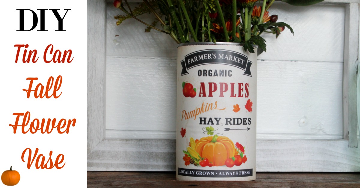 Fall Decor Tin Can Flower Vase - Knick of Time