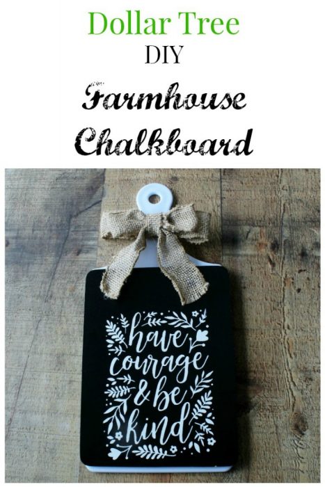 Dollar Tree Farmhouse DIY Chalkboard - Knick of Time